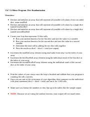 Random Dice Roll Program Analyzing Results For 10 And 1000 Rolls