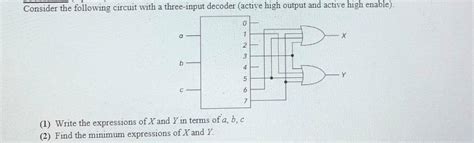Solved Consider The Following Circuit With A Three Input Chegg Com