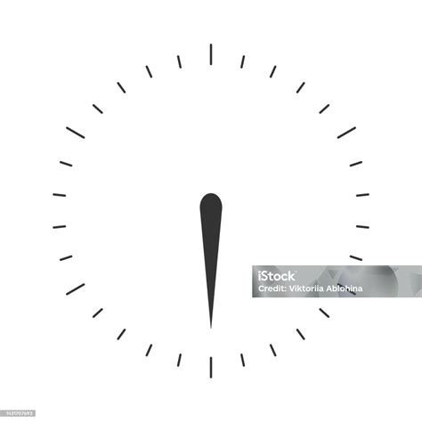 화살표가 있는 둥근 측정 눈금 기압계 나침반 각도기 원형 눈금자 또는 탐색 도구 인터페이스의 템플릿 검은색에 대한 스톡 벡터