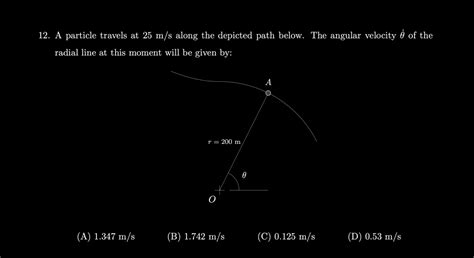 Solved A Particle Travels At 25ms ﻿along The Depicted Path