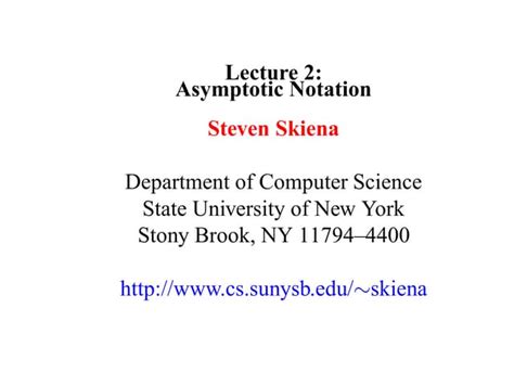 Skiena Algorithm 2007 Lecture02 Asymptotic Notation Pdf Programming