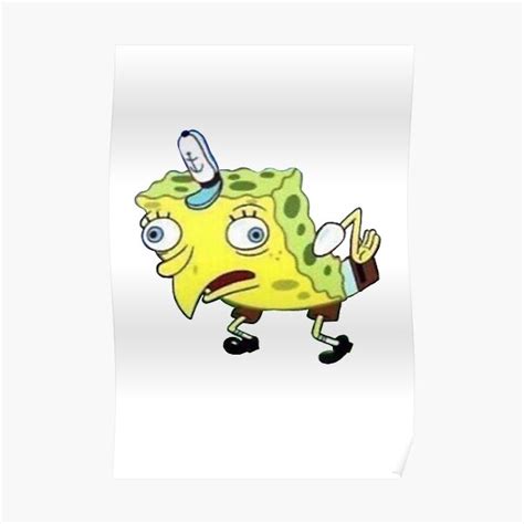 Spongebob Mocking Wall Art Redbubble