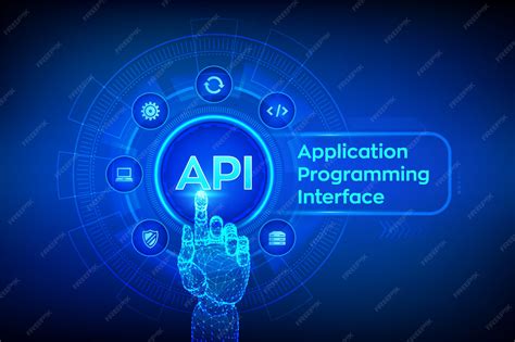 Premium Vector Api Application Programming Interface Robotic Hand