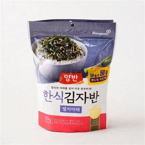 동원 양반 한식 김자반 멸치야채 메가마트몰