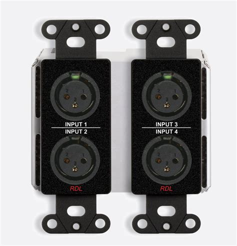 Rdl Ddb Bn40 Dante Interface Bi Directional Mic Line 4x2 Xlr Input Poe Black