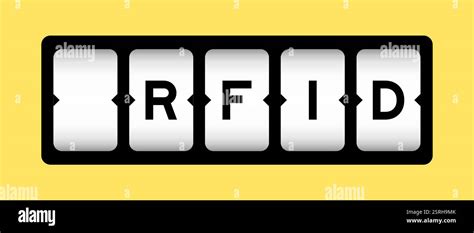 Black Color In Word Rfid Abbreviation Of Radio Frequency Identification On Slot Banner With