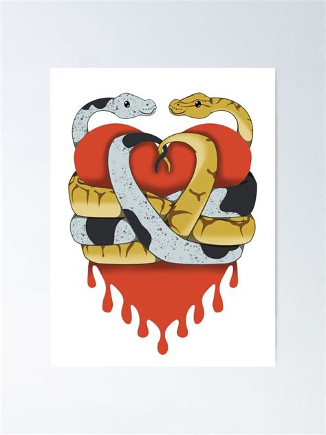 Python Love Poster For Sale By Megfire Redbubble
