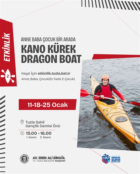 Anne Baba Çocuk Su Sporları Kano KÜrek Dragon Boat Tuzla Belediyesi Spor Okulları Ve