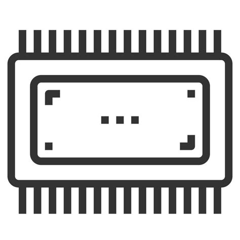 COMPUTER CHIP LINE ICON VECTOR Vector Art At Vecteezy