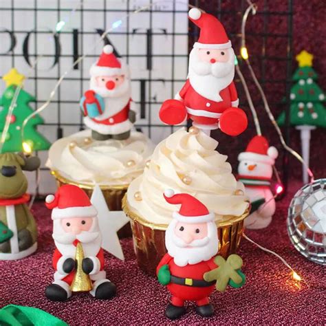 Buy 1pc Christmas Cake Topper Santa Claus Snowman