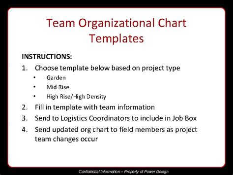 Team Organizational Chart Templates INSTRUCTIONS 1 Choose Template