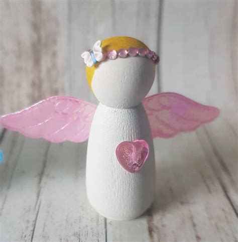 Worry Angel Peg Doll Pegdolls Personalised Peg Dolls School