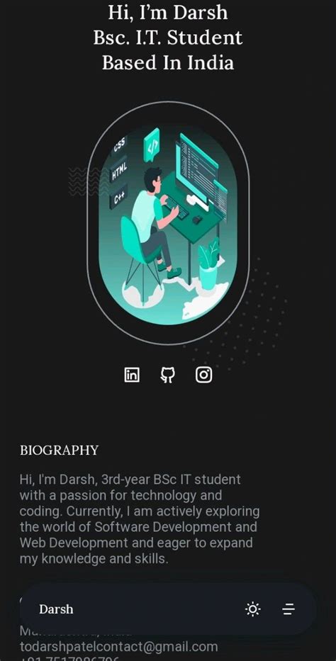 Darsh Patel On Linkedin Webdevelopment Softwaredevelopment Portfoliowebsite Codingjourney