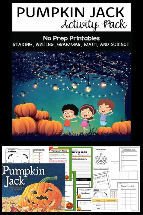 Pumpkin Jack Activities No Prep Pumpkin Life Cycle Fall Book Companion