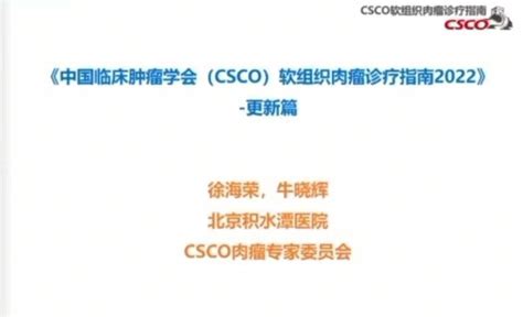 2022年csco软组织肉瘤诊疗指南更新要点 指南 更新 要点 Csco 诊疗 健康界