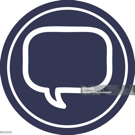 Symbole De Licône Circulaire De Bulle De Dialogue Vecteurs Libres De