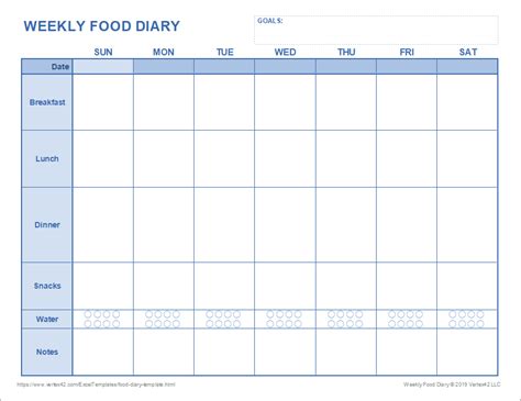 Printable Food Log Template Printable Calendars At A Glance