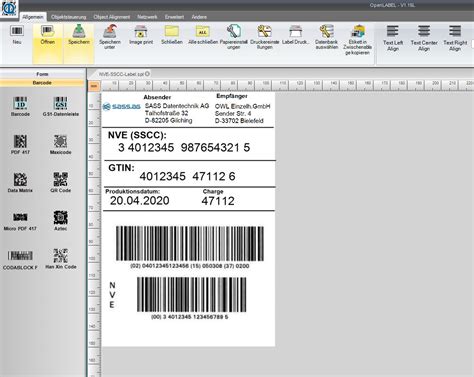 Gs1 Sscc Drucken Nve Label Jetzt Mit Thermo Drucker Labels