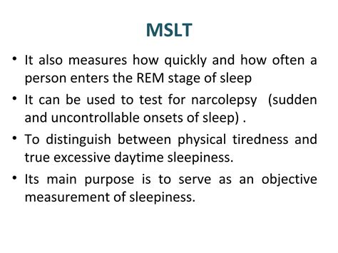 Multiple Sleep Latency Test Mslt And Maintenance Of Wakefulness Test
