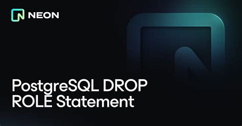Postgresql Drop Role Statement
