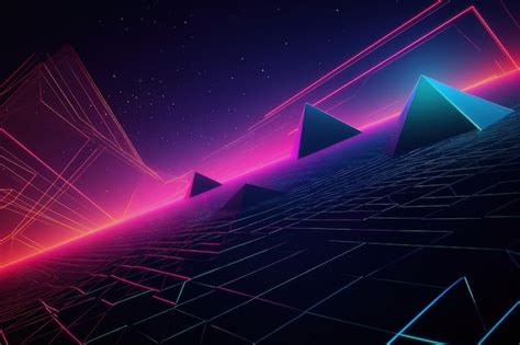 Premium Ai Image An Abstract Background With Triangles And Lines Generative Ai