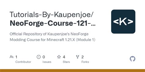 GitHub Tutorials By Kaupenjoe NeoForge Course Module Official Repository Of Kaupenjoe S