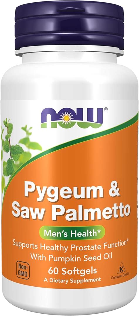 Now Foods Supplements Pygeum And Saw Palmetto With Pumpkin
