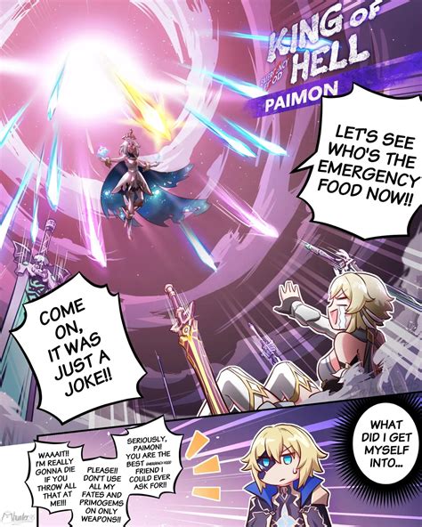 Lumine Paimon And Dainsleif Genshin Impact Drawn By Mhunter 45 Danbooru