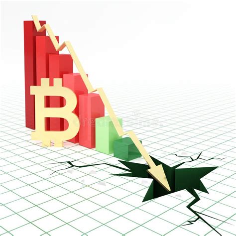 Bitcoin Currency Bar Graph Going Down Stock Illustration Illustration Of Currency Moving