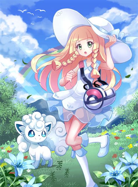 Pokemon Fanart Collab Lillie And Alola Vulpix By Pixitales On Deviantart