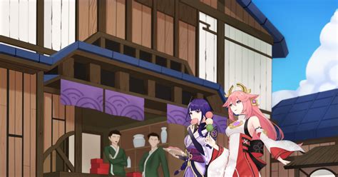 女の子 야에와 라이덴 미나리맨 ミナリマンのイラスト Pixiv