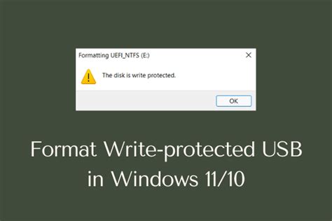 How To Format Write Protected Usb In Windows 11 10