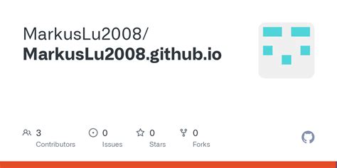 Github Markuslu2008