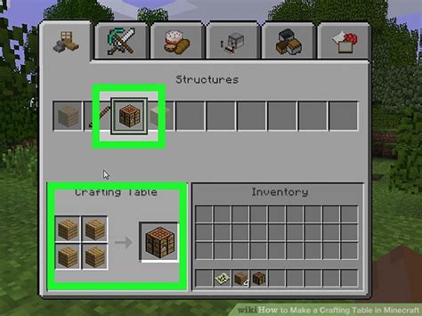 3 Ways To Make A Crafting Table In Minecraft Wikihow