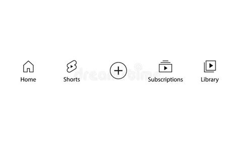 Home Shorts Create Subscriptions And Library Icon Set Of Streaming