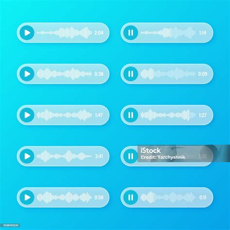 음성 오디오 메시지 투명한 말풍선 Sms 텍스트 프레임입니다 소셜 미디어 채팅 또는 메시징 앱 대화 음성 비서 레코더 음파 패턴입니다 벡터 그림 Brand Name