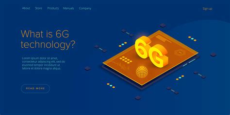 등도 벡터 일러스트레이션의 6g 네트워크 기술 무선 이동 통신 서비스 개념 마케팅 웹 사이트 방문 템플릿 스마트 폰 인터넷 속도 연결 배경 등측투영법에 대한 스톡 벡터 아트