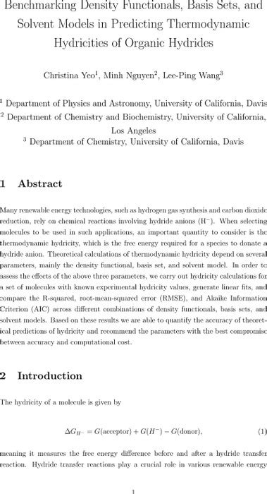 Benchmarking Density Functionals Basis Sets And Solvent Models In Predicting Thermodynamic
