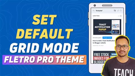 how to set default grid mode in fletro pro theme techyleaf