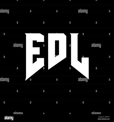 edl letter logo design for technology company edl logo design black