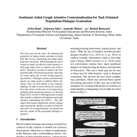 Sentiment Aided Graph Attentive Contextualization For Task Oriented Negotiation Dialogue