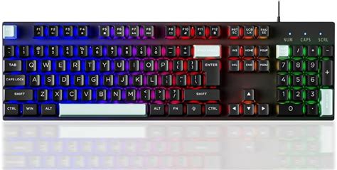 Trahoo Wired Gaming Keyboard With Rainbow Backlit 104 Keys Cute Keyboard Usb Wired Keyboard