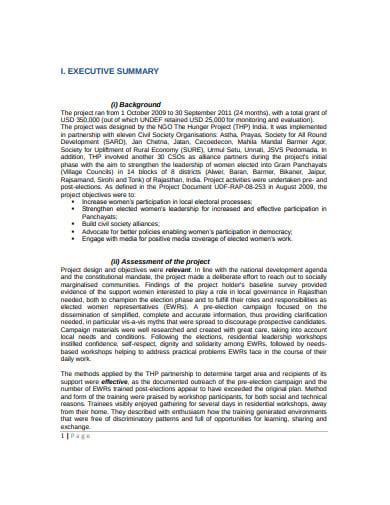 14 Project Evaluation Report Templates PDF