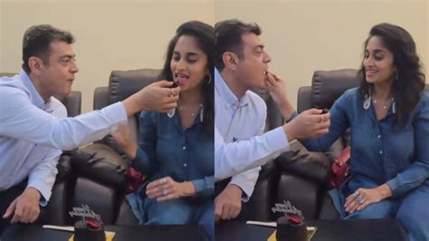 Couple Goals Ajith Kumar Feeds Cake To Wife Shalini In Cute Video As They Celebrate 25 Years