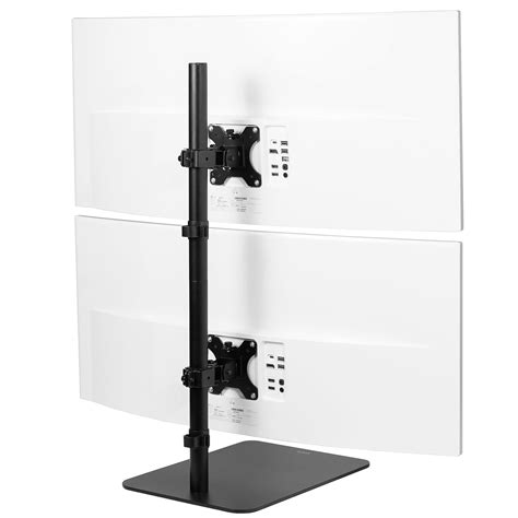 Vivo Freestanding Dual Vertically Stacked Ultra Wide Monitor Desk Stand Extra Tall Heavy Duty