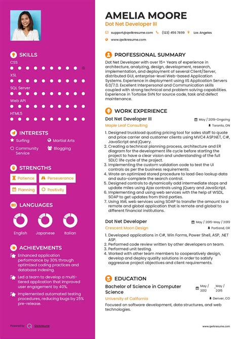 10 Dot Net Developer Resume Samples And Templates For 2025