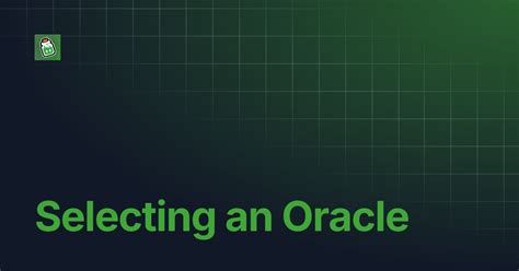 Selecting An Oracle Blend