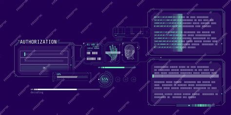 Premium Vector Data Decoding Program Interface With Authorization Window