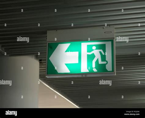 Emergency Exit Sign Stock Photo Alamy