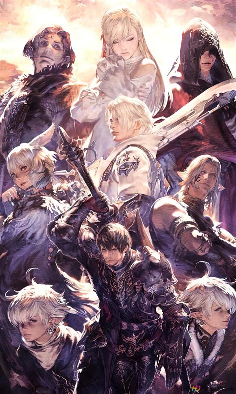 Class Characters Final Fantasy Xiv Online Video Game 4k Wallpaper Download